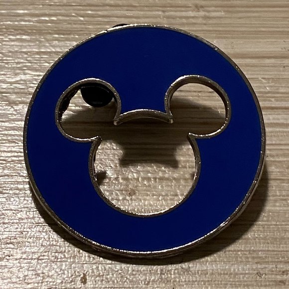 Disney | Accessories | Disney Mickey Icon Blue Cutout Pin | Poshmark